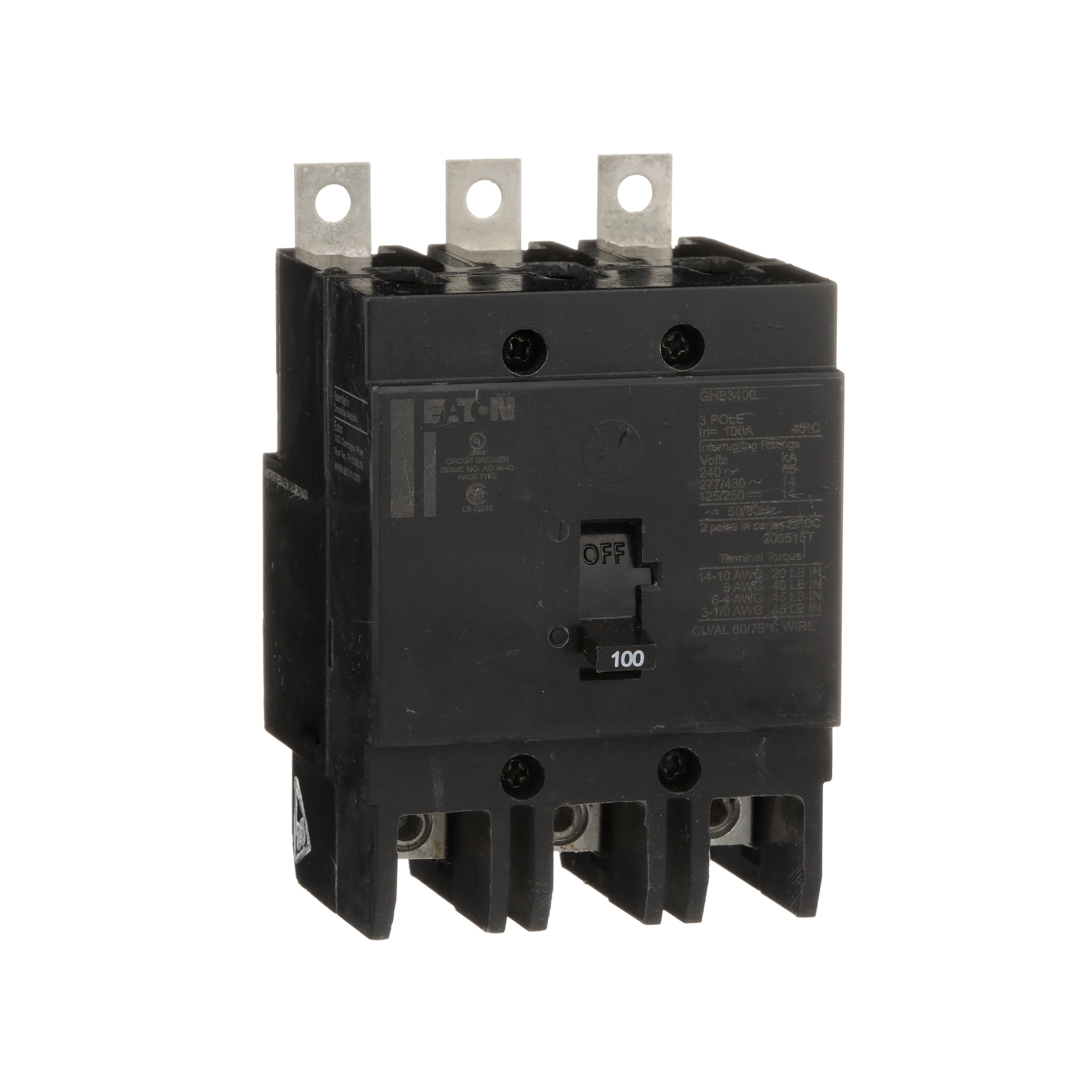 GHB3100 Molded Case Circuit Breaker by CUTLER HAMMER